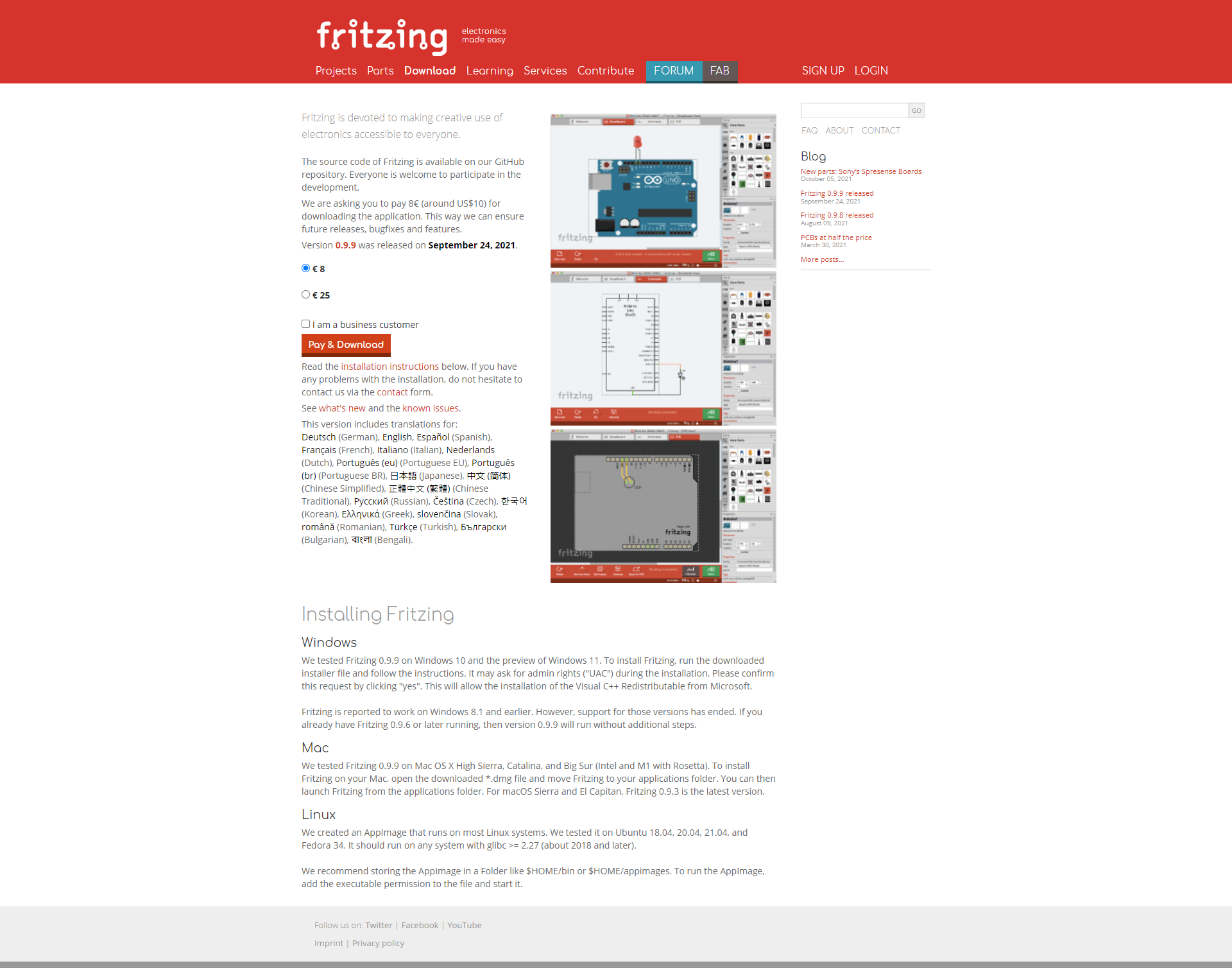 Fritzingのインストール方法 – Catalyst website